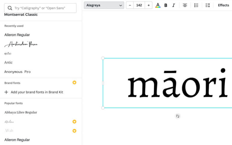 fonts with macrons in Canva | Pogo Design